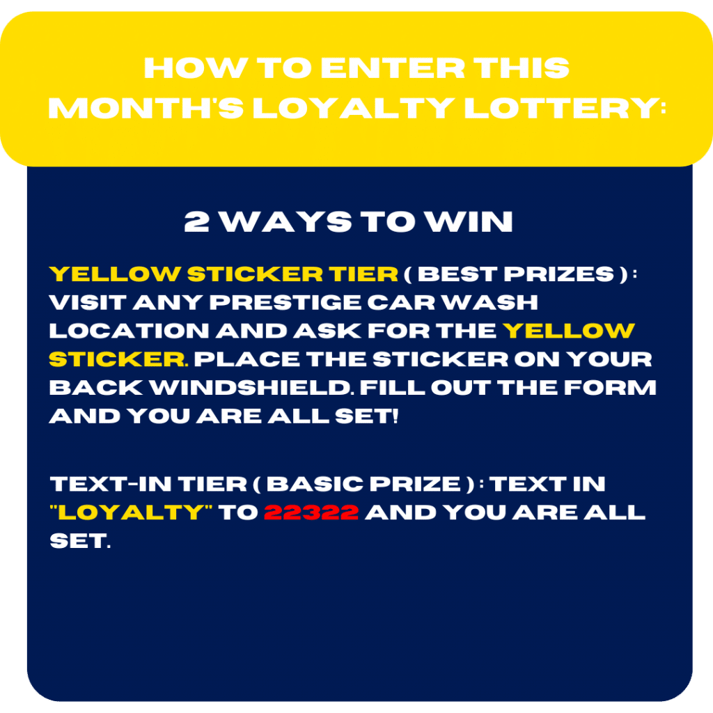 Loyalty Program – Prestige Car Wash